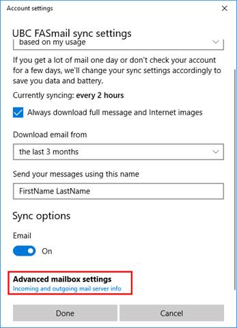 Setting Up UBC Faculty & Staff E-mail Using Windows Mail (POPS) | UBC IT